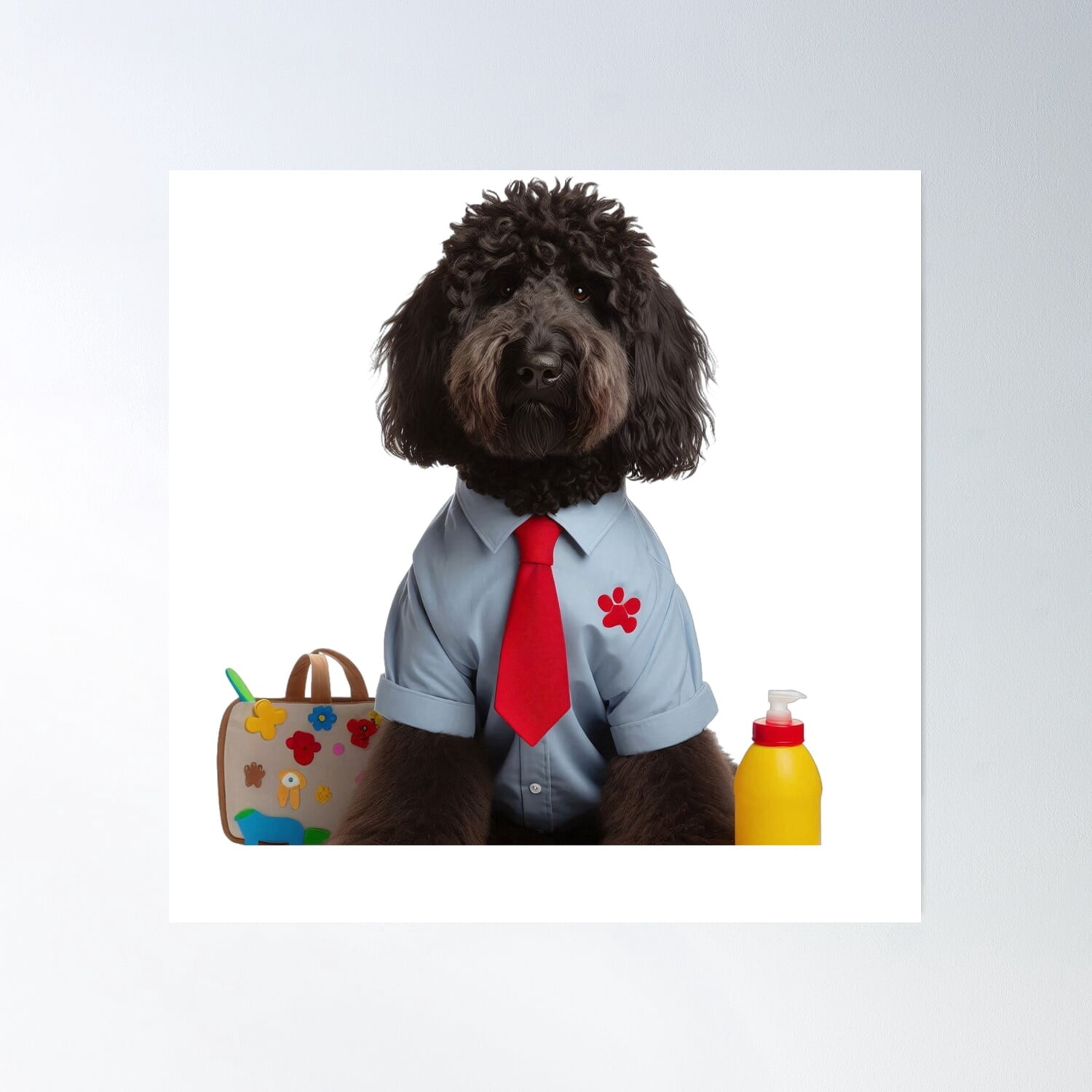 Career Dog: Groodle Childcare Worker Poster Wall Art, Modern Wall Decor ...