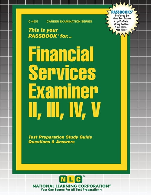 Career Examination Financial Services Examiner II, III, IV, V, Book ...
