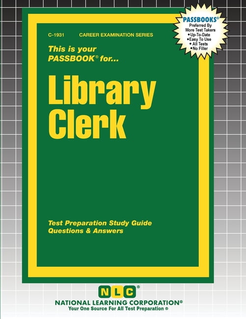 Career Examination Library Clerk: Passbooks Study Guide, (Spiral-Bound ...