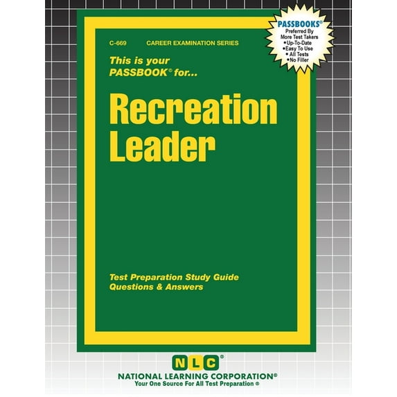 Career Examination Recreation Leader, Book 669, (Paperback) - Walmart.com