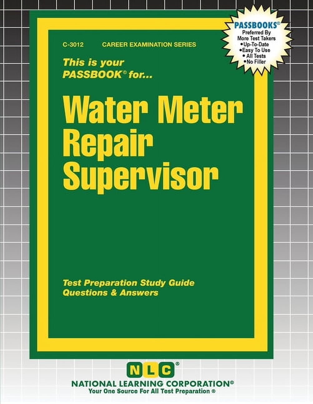 Career Examination Water Meter Repair Supervisor, Book 3012, (Paperback ...