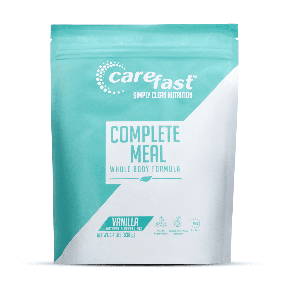 Carefast Complete Meal Replacement Powder Shake Drink Mix - Vanilla Flavored - 30g of Plant ...