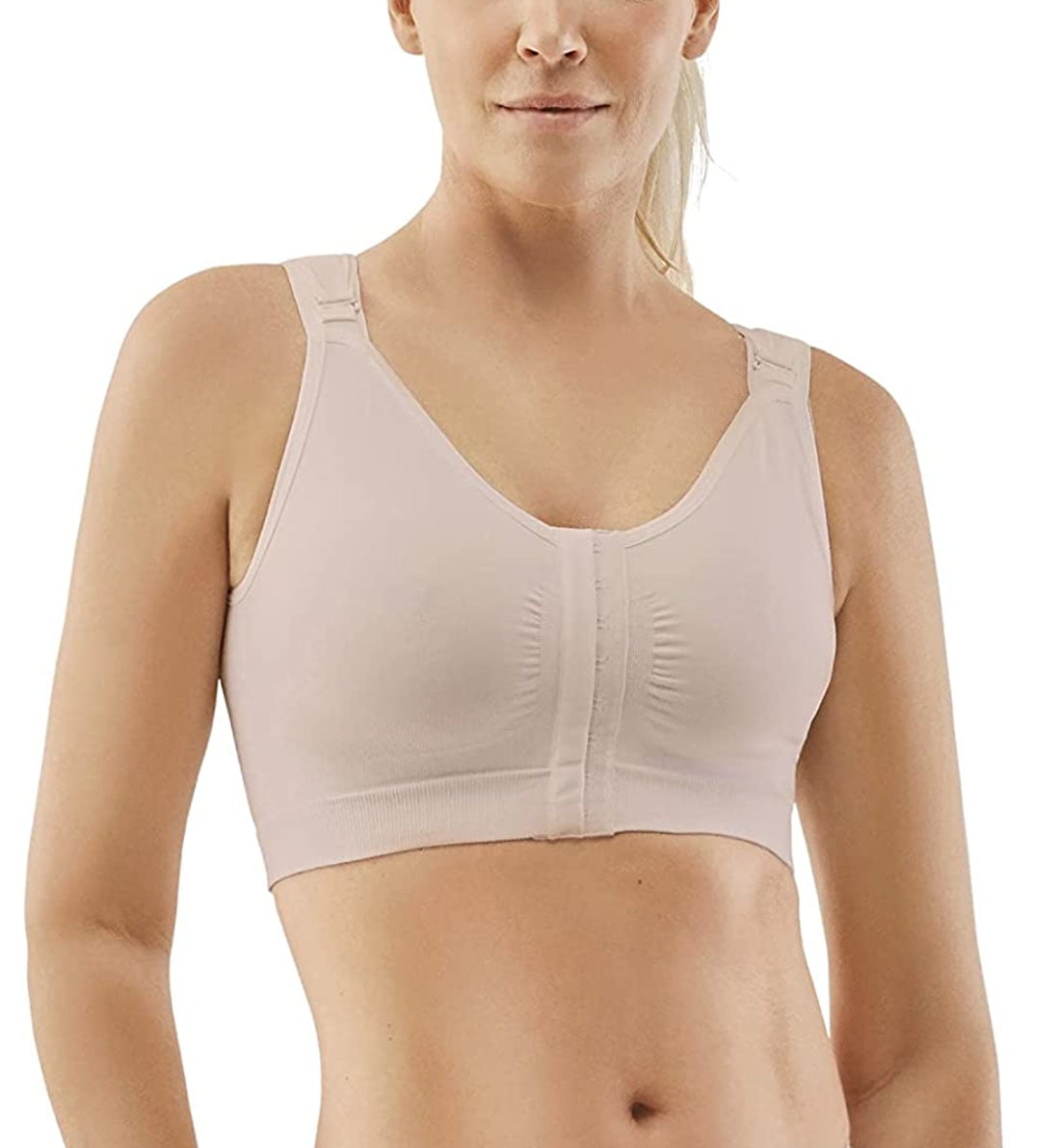 Carefix Bree Post-Op Wire Free Front Close Recovery Bra (3831),Large,Tan - Walmart.com
