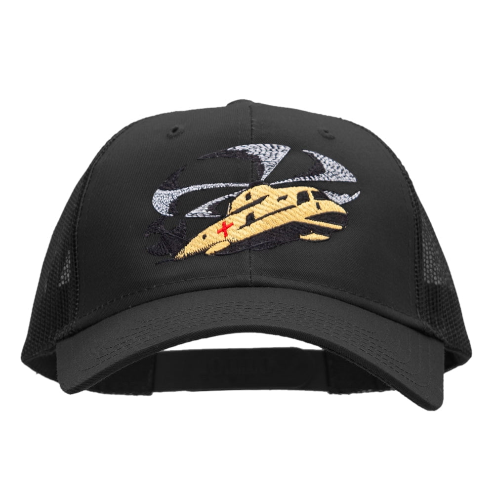 Careflight Helicopter Embroidered Cotton Twill Mesh Cap - Black OSFM ...
