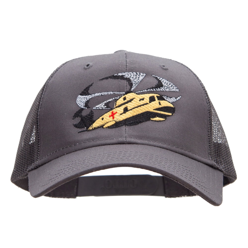 Careflight Helicopter Embroidered Cotton Twill Mesh Cap - Charcoal OSFM ...