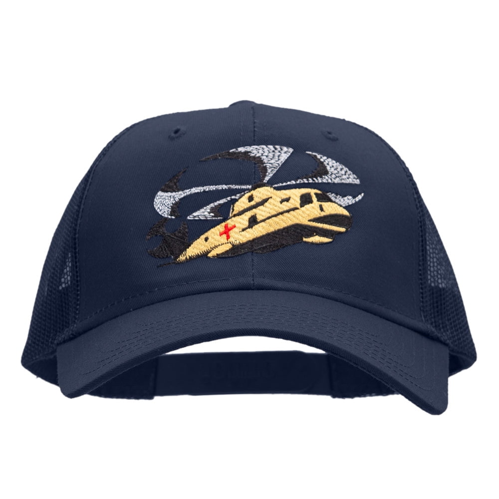 Careflight Helicopter Embroidered Cotton Twill Mesh Cap - Navy OSFM ...