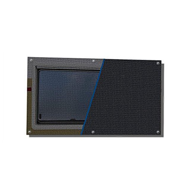 Carefree 902001BLK Black 52" Height x 40" Wide Solid Vinyl Window Cover ...