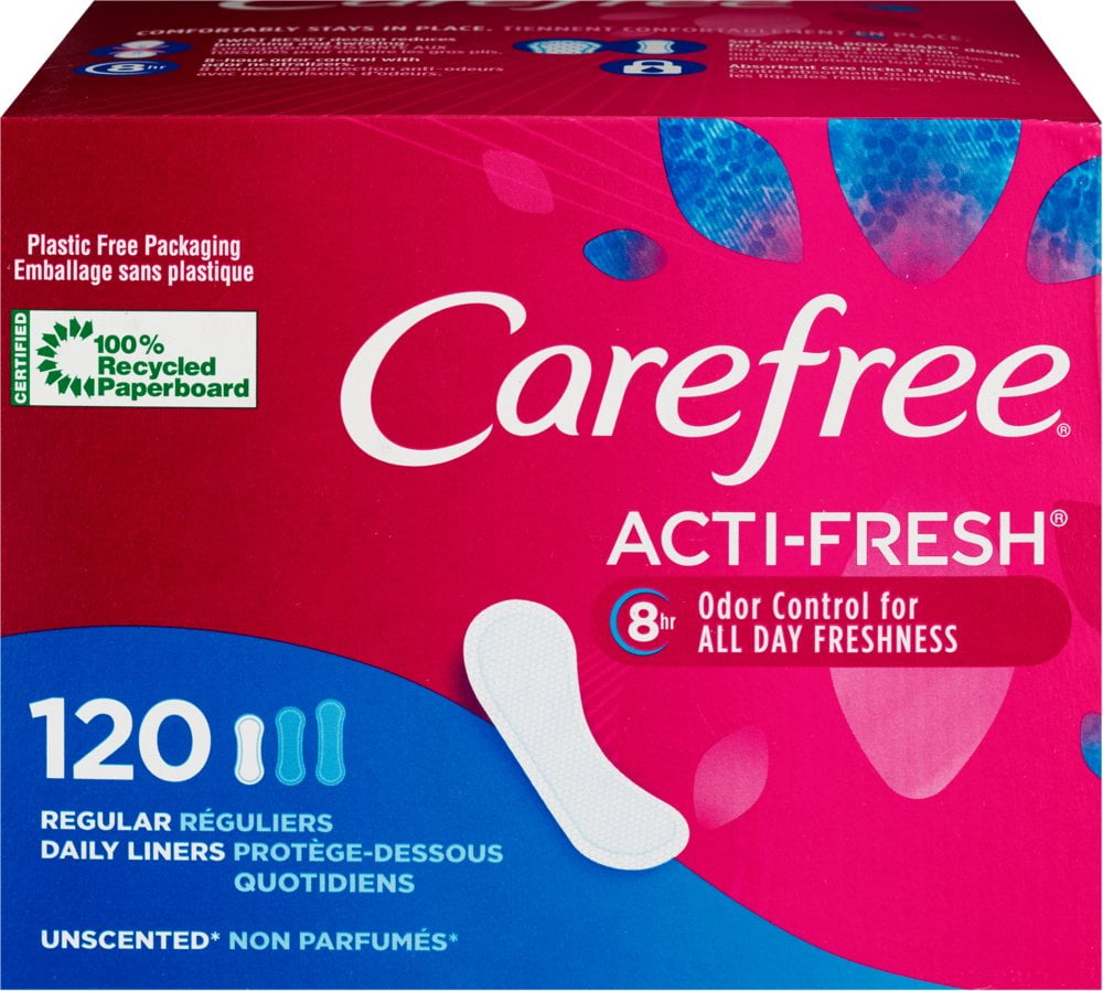 Carefree Acti-Fresh Regular Pantiliners, Unscented, 120 Ct HSA/FSA ...