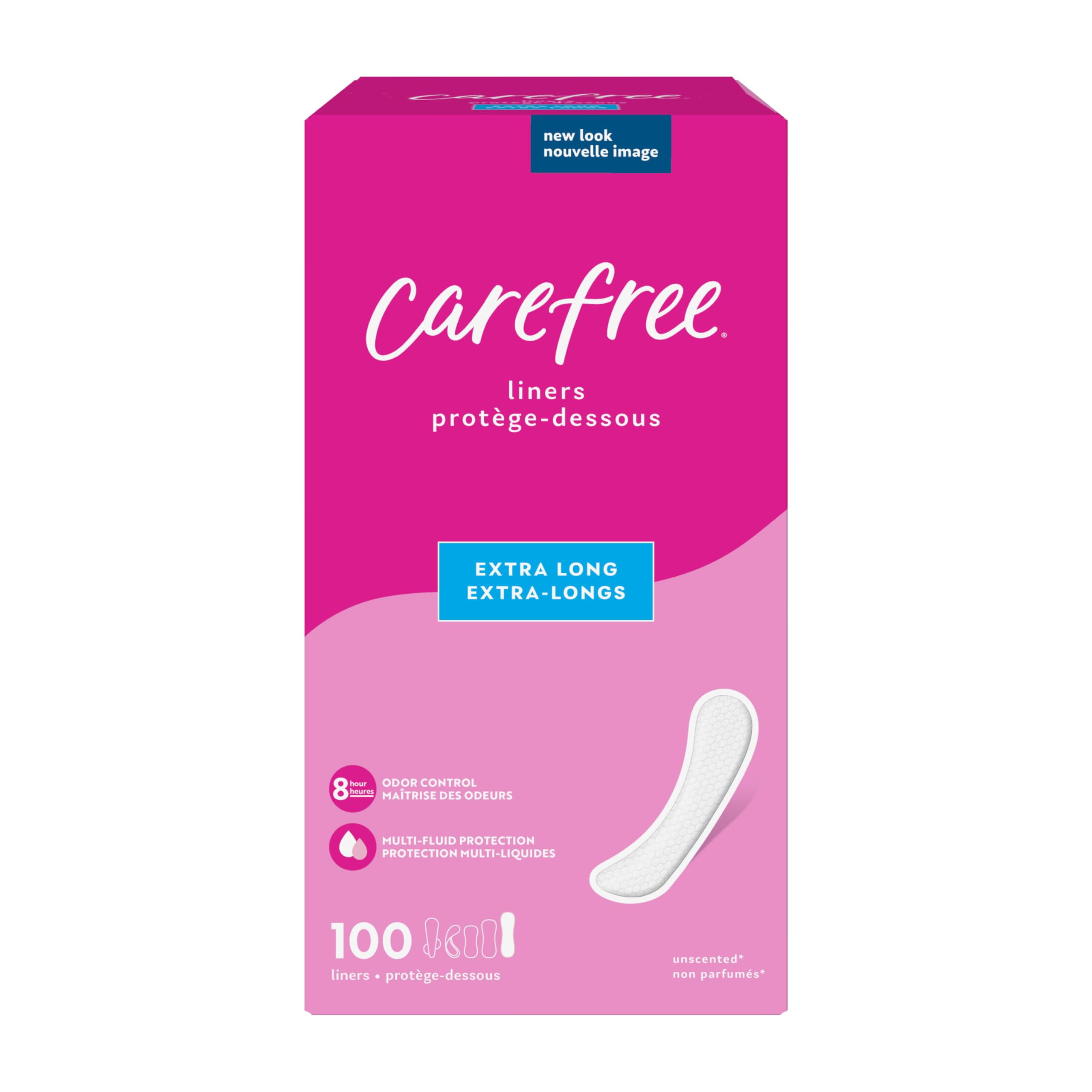 Carefree Acti fresh Flat Liner XL, 100 Ea.. - Walmart.com