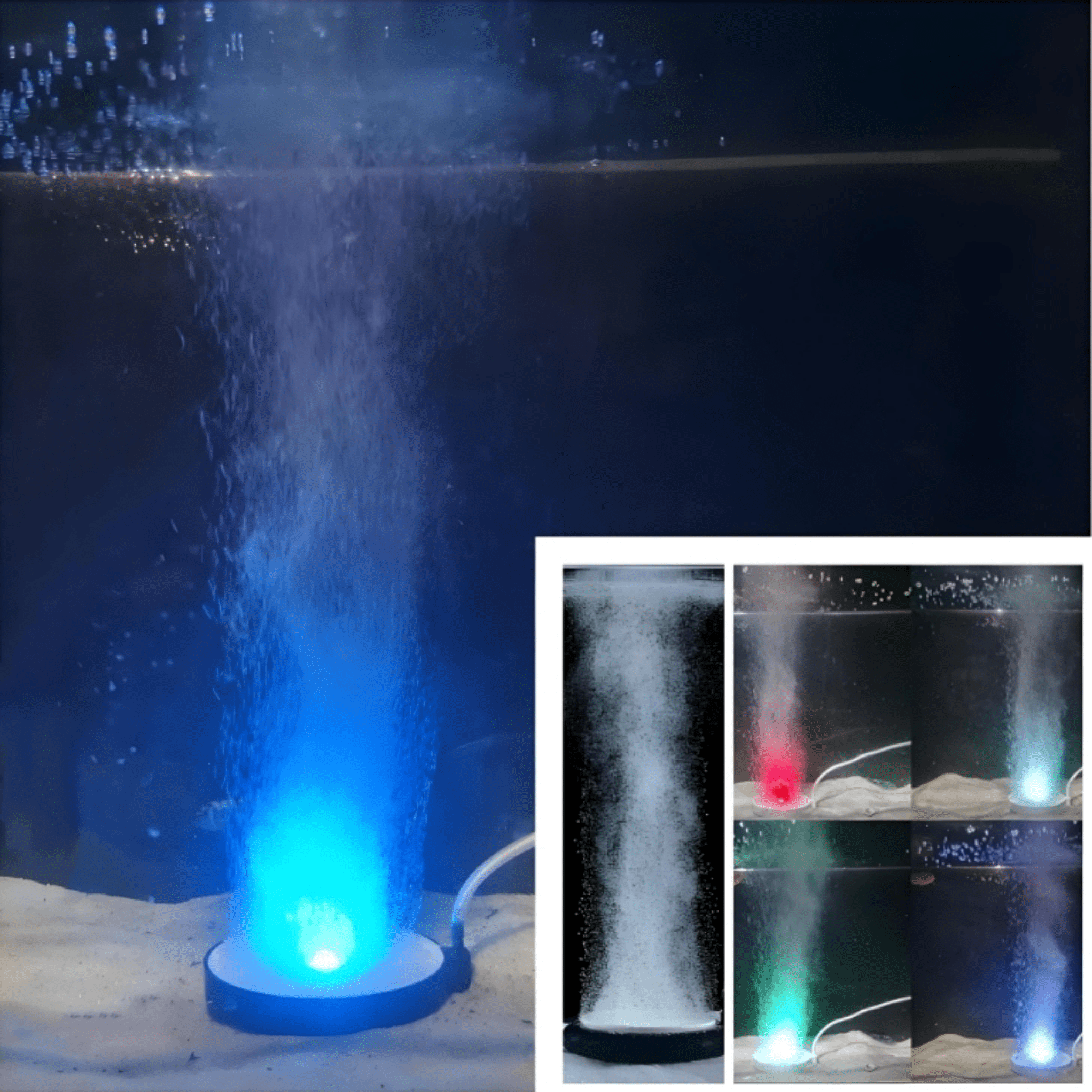 Carefree Fish Aquarium Air Stone Fish Tank Aerator Multicolor Rainbow ...