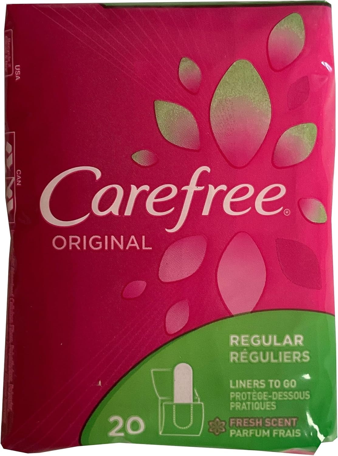 Carefree Original Pantiliners To Go Regular Fresh Scent 20 CT (PACK OF ...
