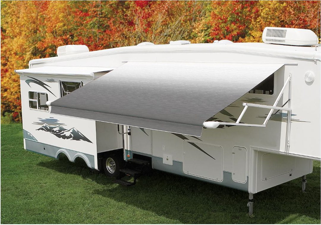 Carefree RV JU156E00 Black/ Gray/ Silver RV Patio Vinyl Awning Fabric ...