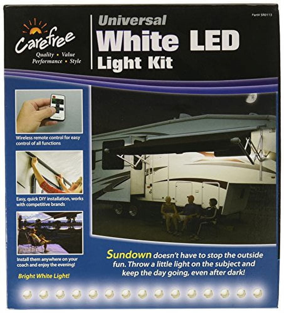 Carefree SR0113 White LED Universal White RV Awning LED Light Kit,1 ...