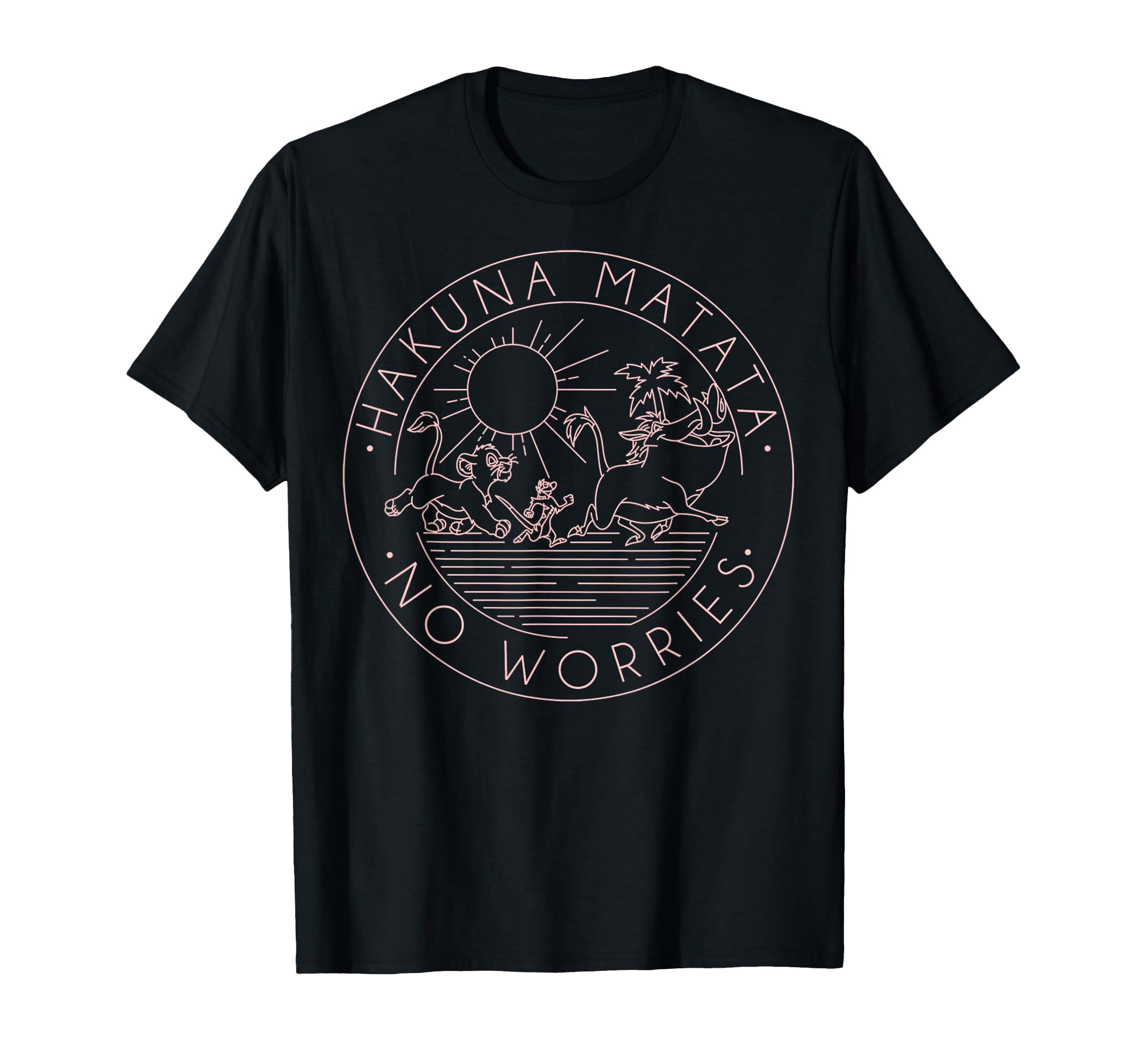 Carefree Savanna Animal Trio Line Art T-Shirt for Everyday Style ...