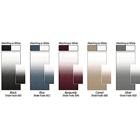 REPLACEMENT AWNING VINYL FABRIC 13FT 2IN BLACK SHALE FADE WHT ...