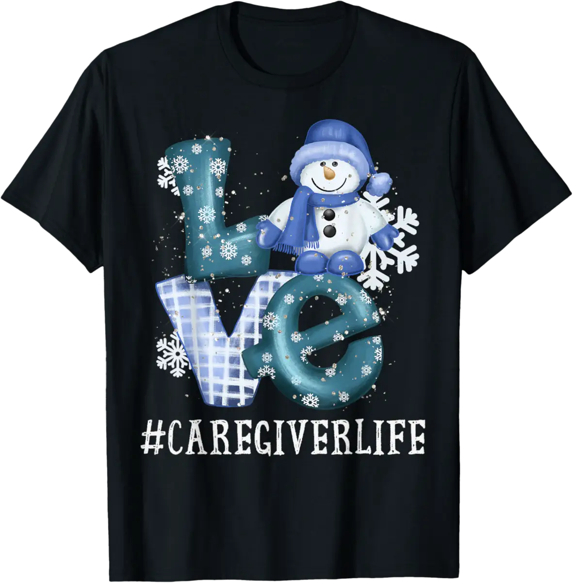 Caregiver Love Snowman Winter Season T-Shirt - Walmart.com