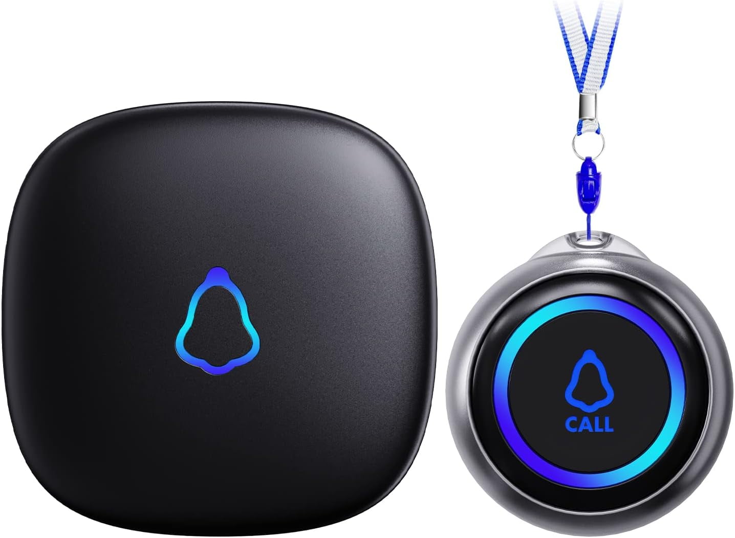 Caregiver Pa r, Wireless Call Button for Seniors/Elderly at Home, 1 SOS ...