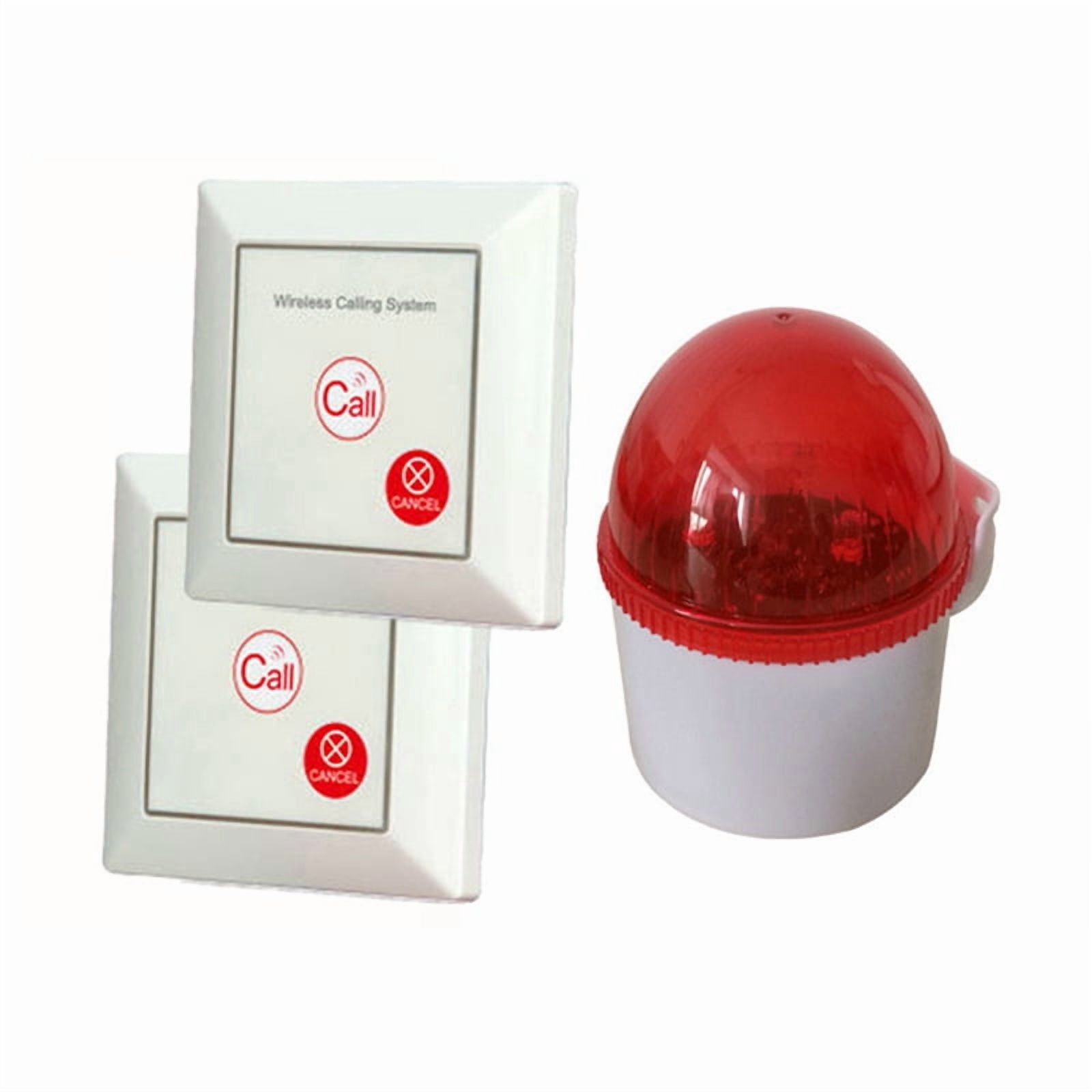 Caregiver Pager Alarm SOS Button Wireless Sound and Light Alarm for ...