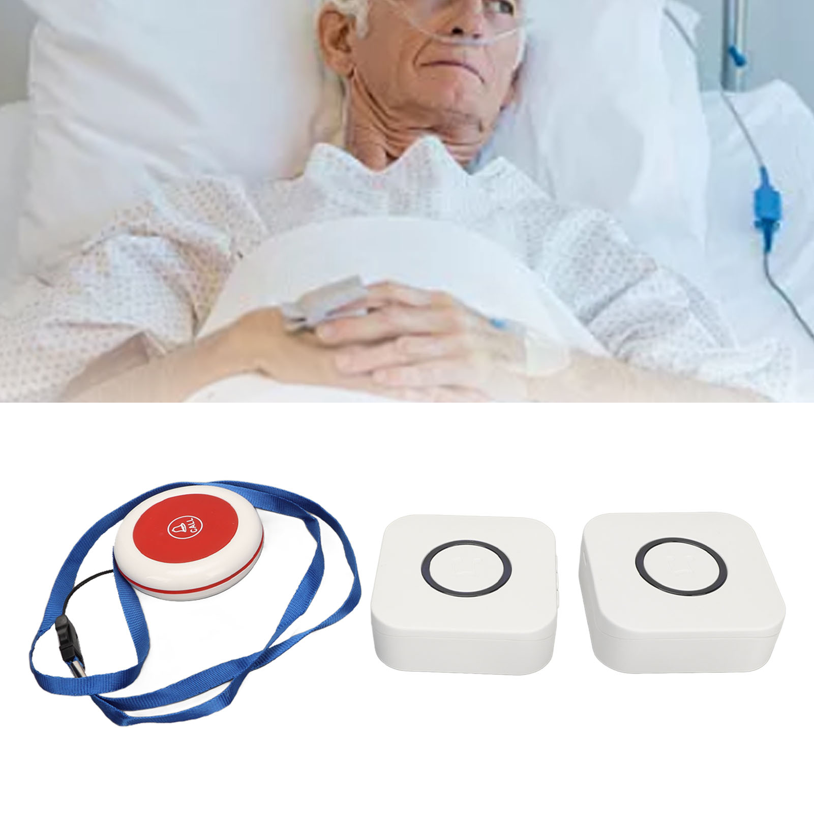Caregiver Pager System, SOS Alert Button, 4 Volume Levels, 330ft Range ...