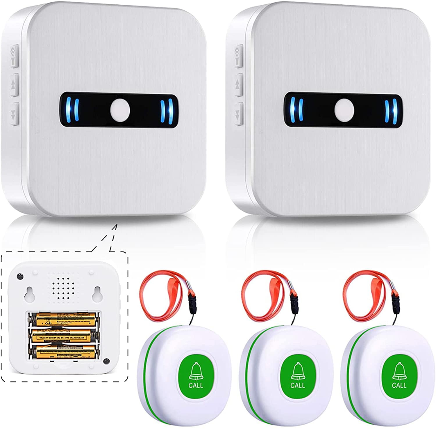 Caregiver Pagers Wireless Emergency Panic Call Button for Elderly ...