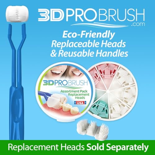 Caregiver Three Sided Toothbrush | 4-Pack | Easy Assisted Brushing for ...