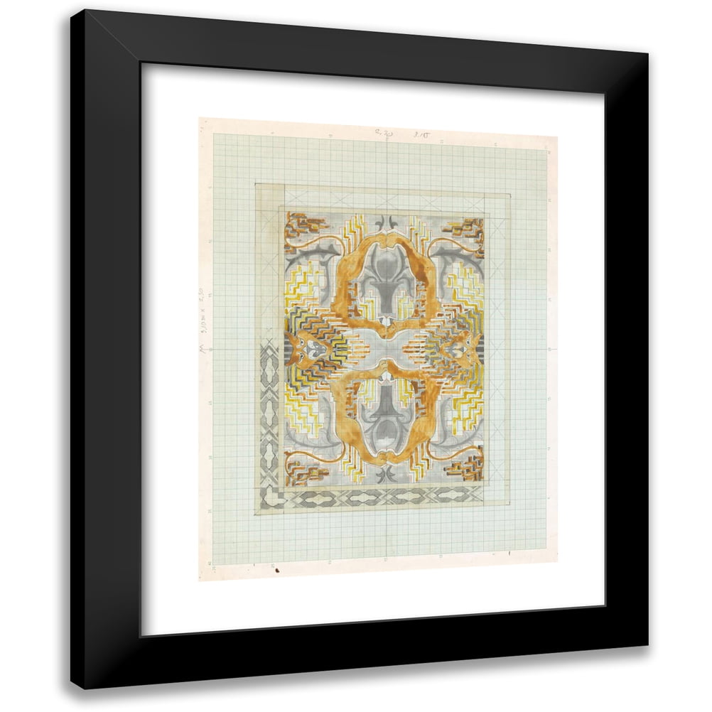 Carel Adolph Lion Cachet 12x14 Black Modern Framed Museum Art Print ...