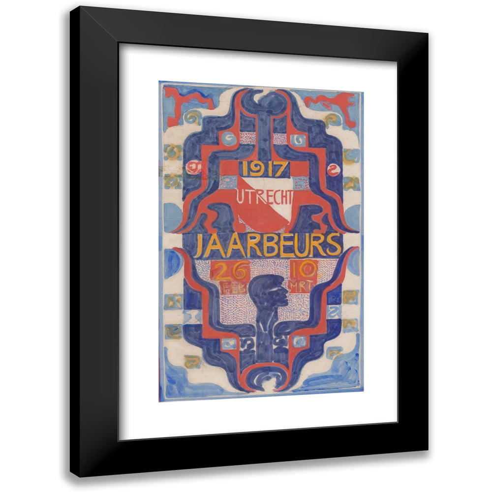 Carel Adolph Lion Cachet 16x24 Black Modern Framed Museum Art Print ...