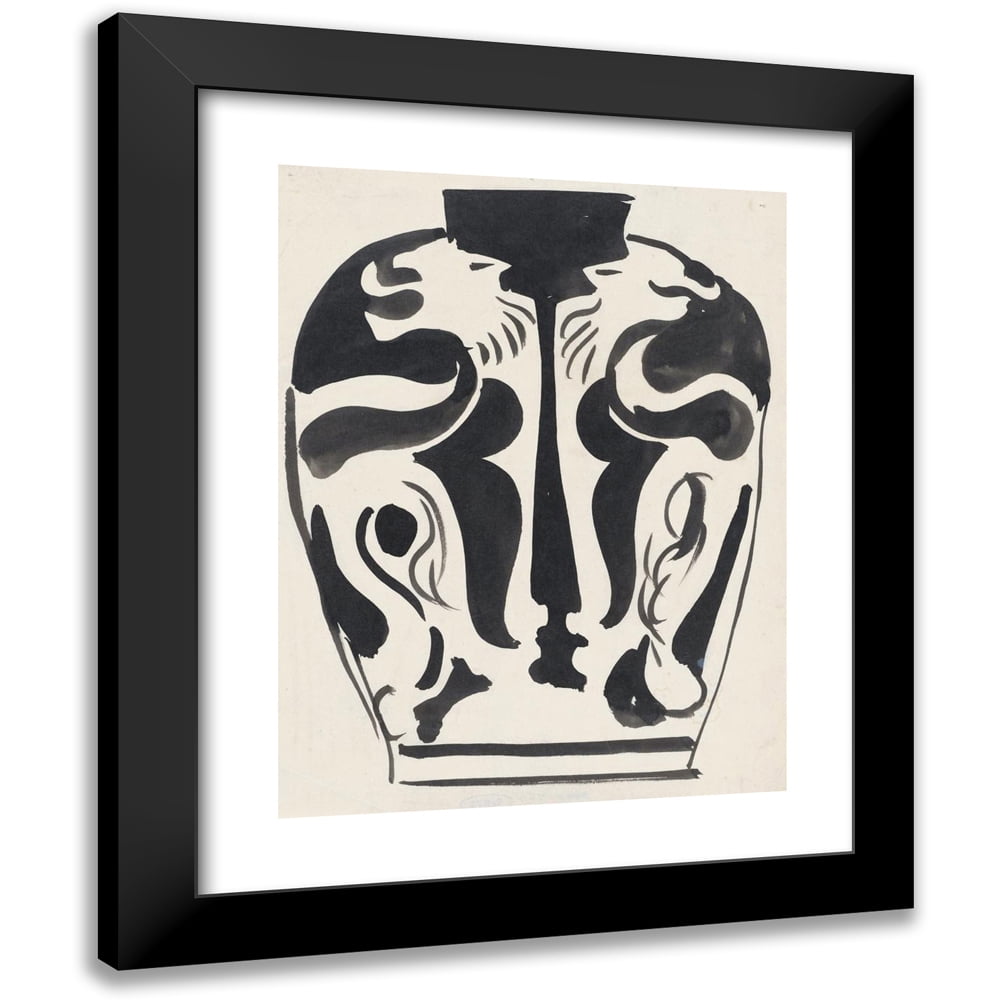 Carel Adolph Lion Cachet 19x24 Black Modern Framed Museum Art Print ...