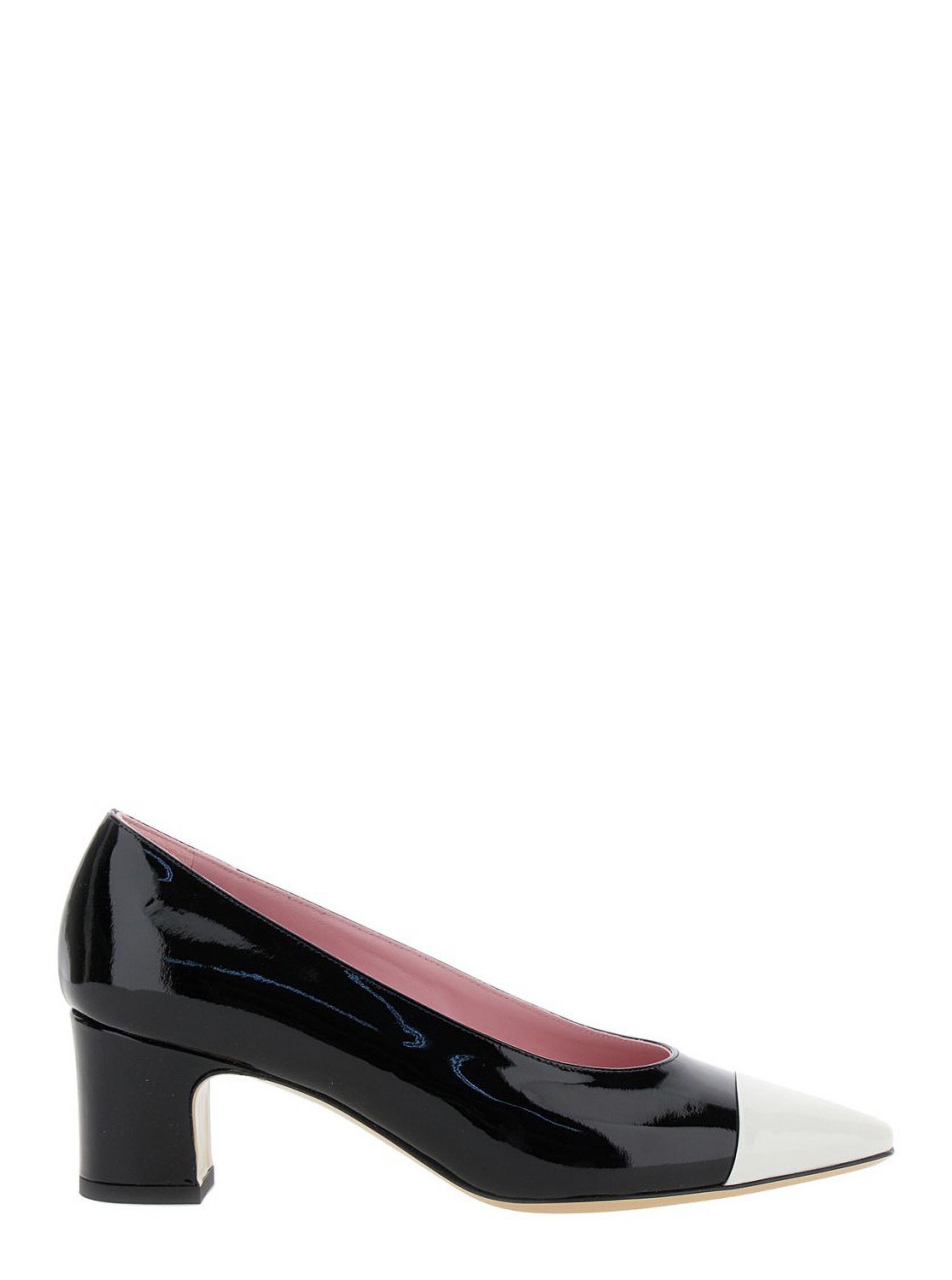 Carel Paris Women's Edith' Black Pumps With Contrasting Toe In Leather ...