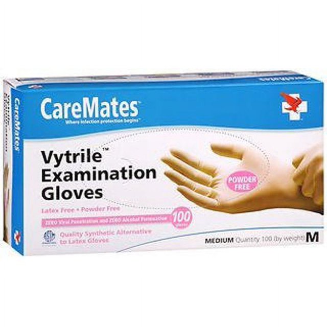 Caremates Vytrile Examination Medical Grade Latex Free Gloves, Medium ...
