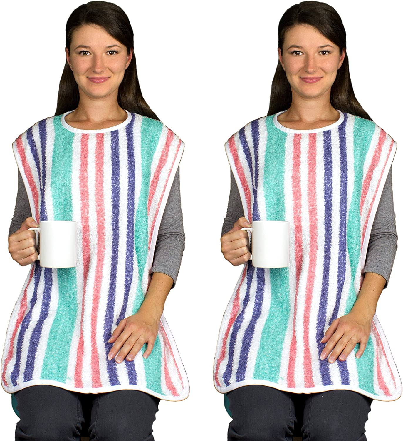 Careoutfit Adult Bib with Velcro Closure - Long Length - Multicolored ...