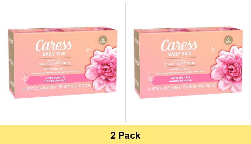 Caress Beauty Bar Soap Daily Silk, 6 Bars, 18.9 Oz - 2 Pack Bundle ...