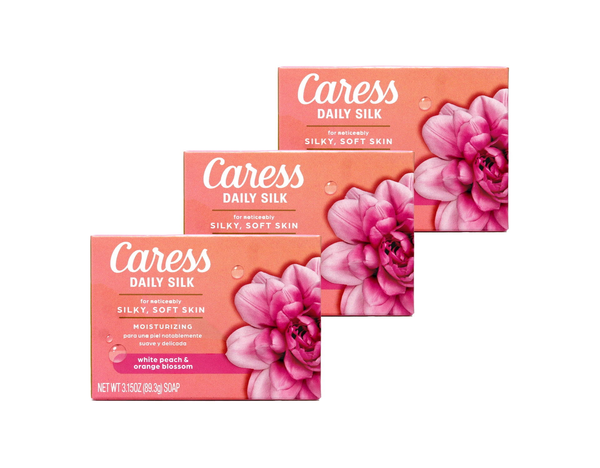 Caress Daily Silk White Peach & Orange Blossom Moisturizing Beauty Bar ...