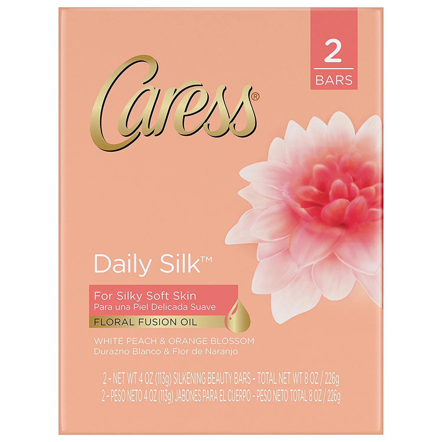 Caress Moisturizing Body Bar Natural Silk - 4 Oz, 2 Ea, 2 Pack ...
