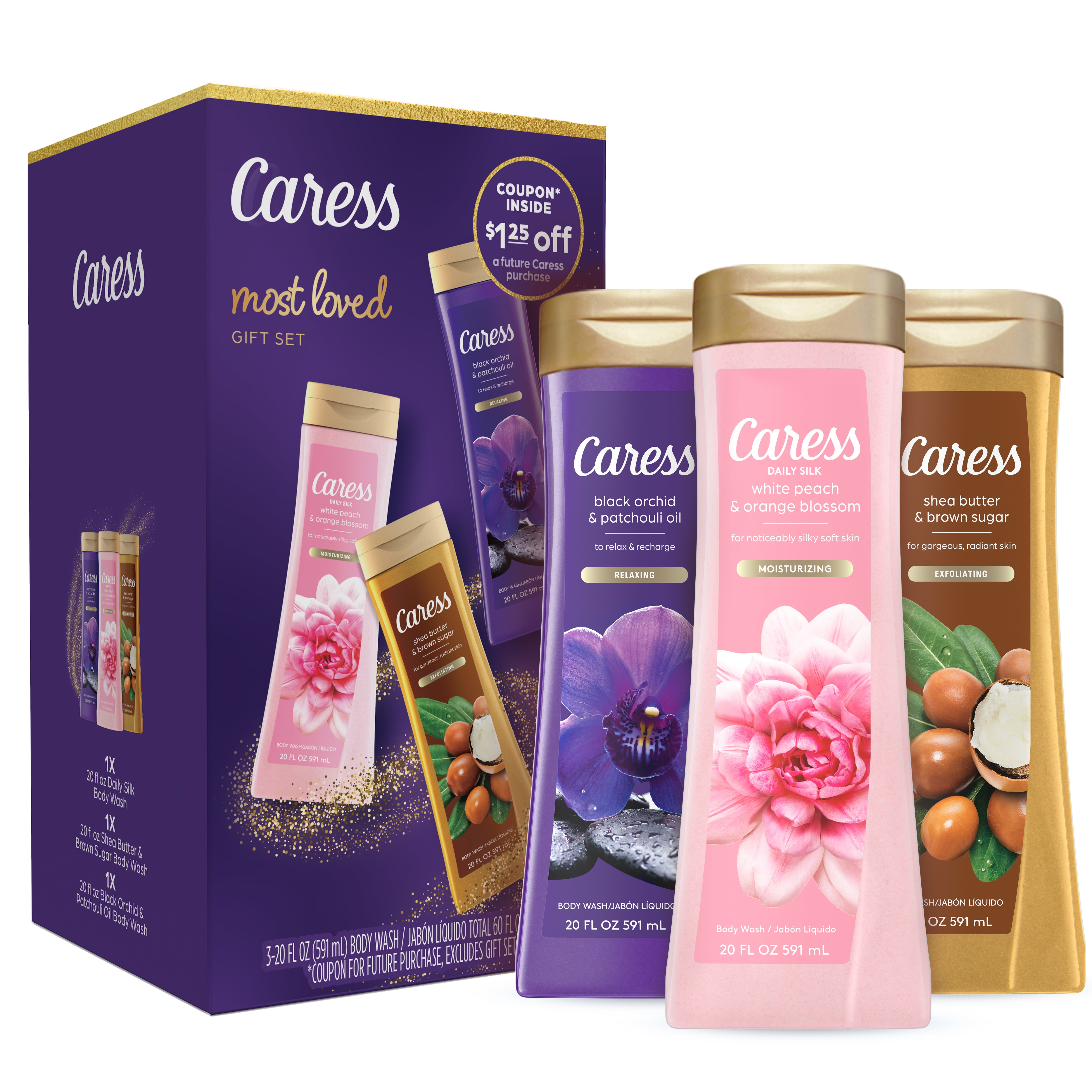 Caress Most Loved Body Wash for Women Skincare Gift Set - Walmart.com