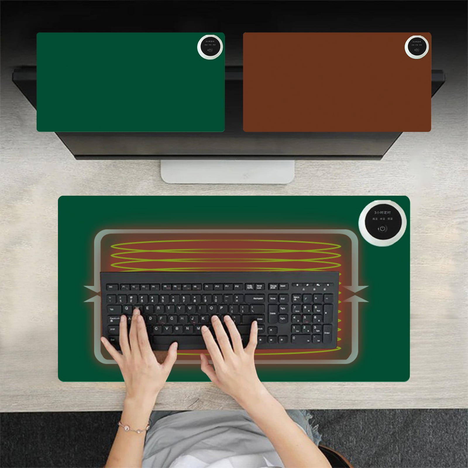 Carestrong Heated Keyboard Mat Heated Desk Pad For Keyboard And Mouse ...