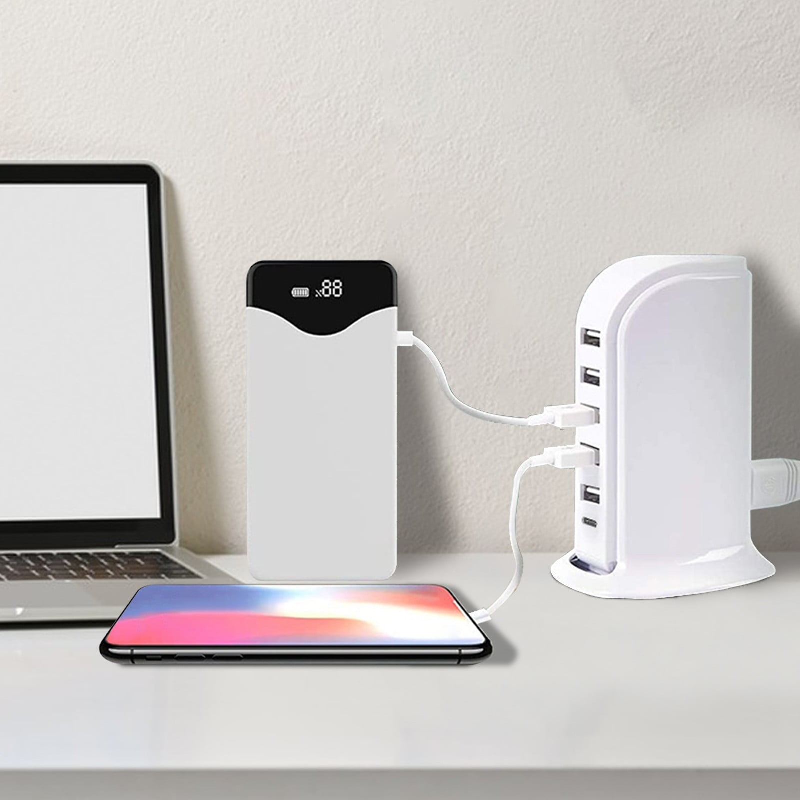 Vsgery Multi-Interface Charger Docking Station with 6 Charging Ports ...