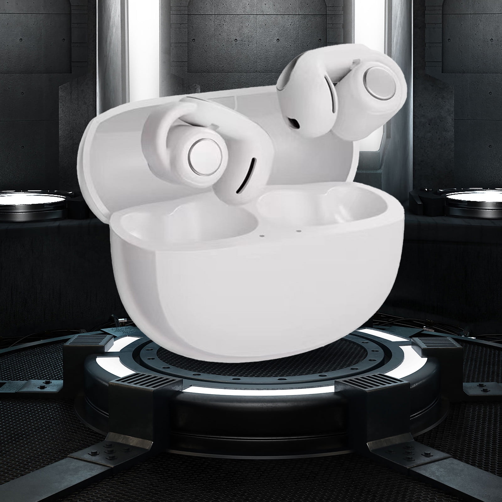 Vsgery Open Ear Clip Bluetooth Headset Semi-In-Ear Compact Wireless ...