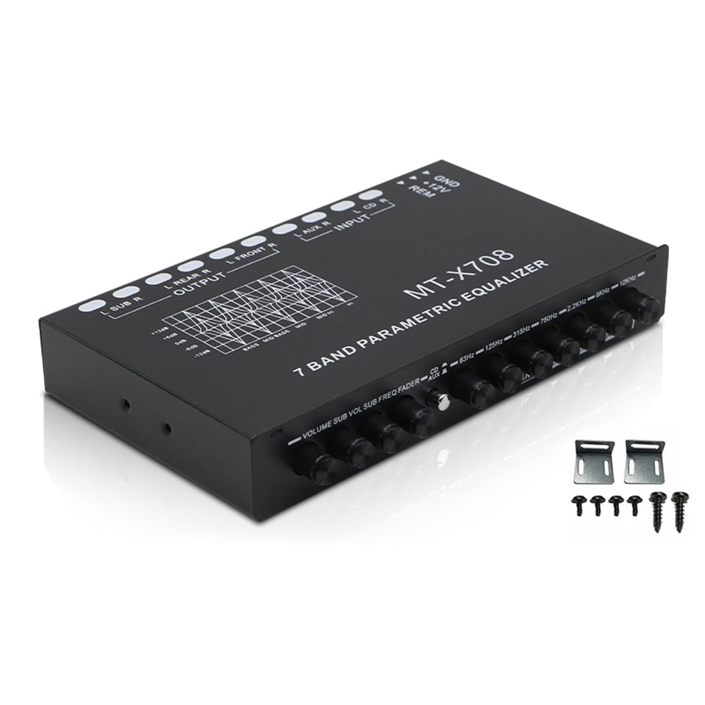 Carevas Professional 7 Band Car Equalizer Multifunctional Car Audio EQ ...