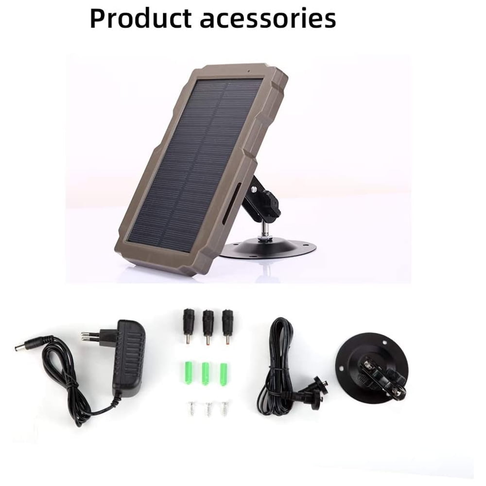 Carevas Trail Game Camera Solar Panel Kit 3000mAh 6V-12V Rechargeable ...