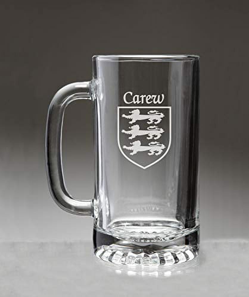 Carew Irish Coat of Arms Glass Beer Mug (Sand Etched) - Walmart.com