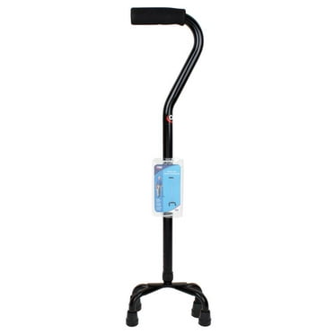 Quad Cane with Small Base - Adjustable Height Quad Cane and Walking Stick with Small Base ...