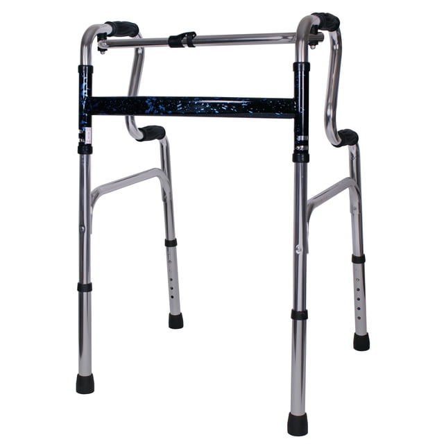 Carex Aluminium Uplift Folding Walker with Adjustable Height, 300 lb ...