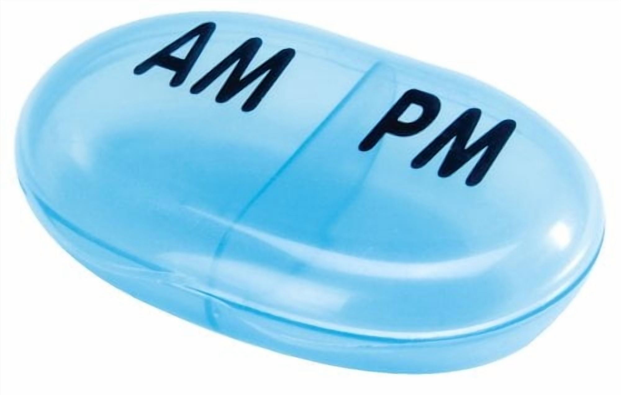 Carex Apex Pocket Size Medicine Vitamin Planner Holders, AM/PM Travel ...