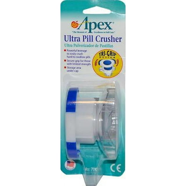 Carex Apex Plastic Ultra Pill Crusher and Cutter for Tablets, Vitamins ...