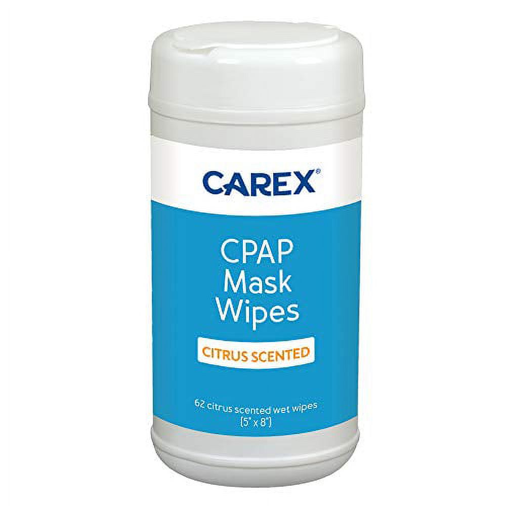 Carex CPAP Mask Wipes - 62 Count of Citrus Scented CPAP Wipes for CPAP ...