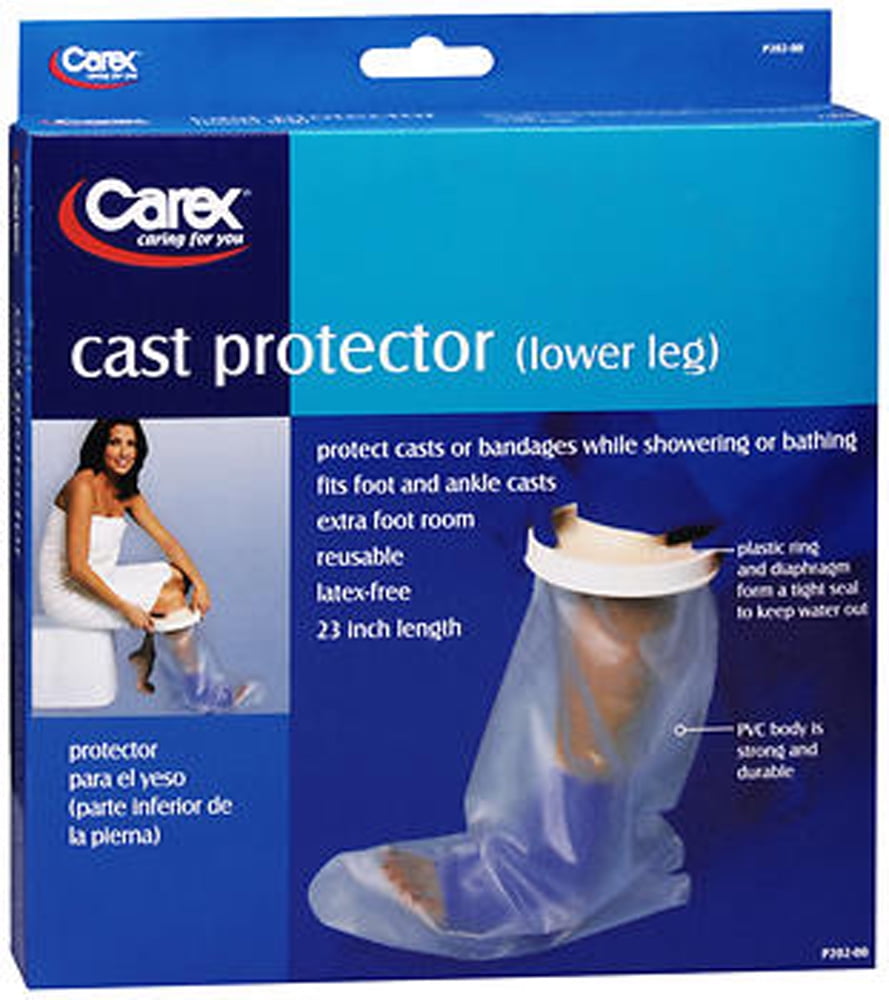Carex Cast Protector for Lower Legs, Keeps Wounds Dry While Showering ...