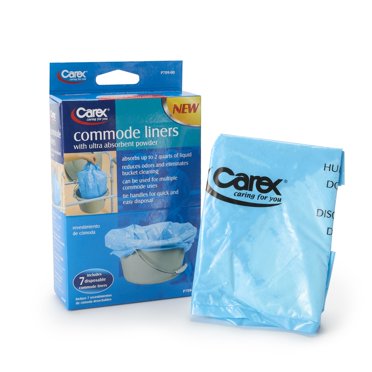 Equate Commode Liner Bags with Absorbent Pad, 24 Count HSA/FSA Eligible ...