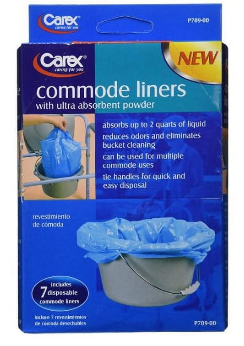 Carex Commode Liners - 7 each, Pack of 2 By Brand CAREX - Walmart.com