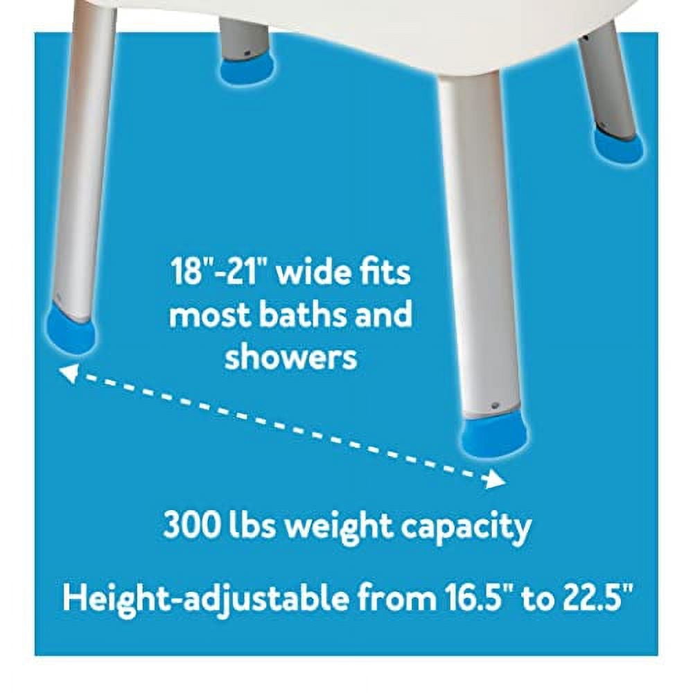 Carex E-Z Bath and Shower Seat with Handles - Shower Chair with Back ...